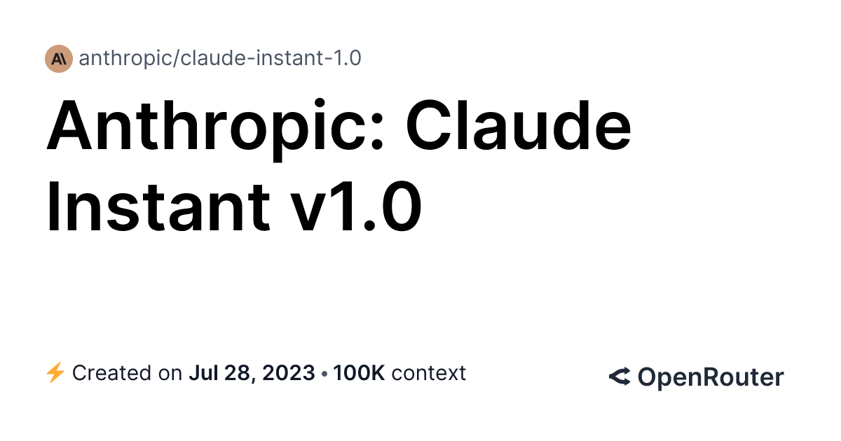 Apps Using Anthropic: Claude Instant v1.0 | OpenRouter