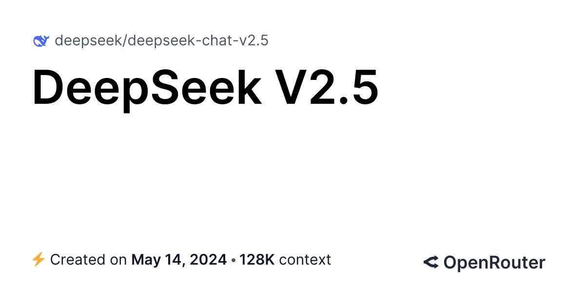 DeepSeek V2.5 – Provider Status | OpenRouter