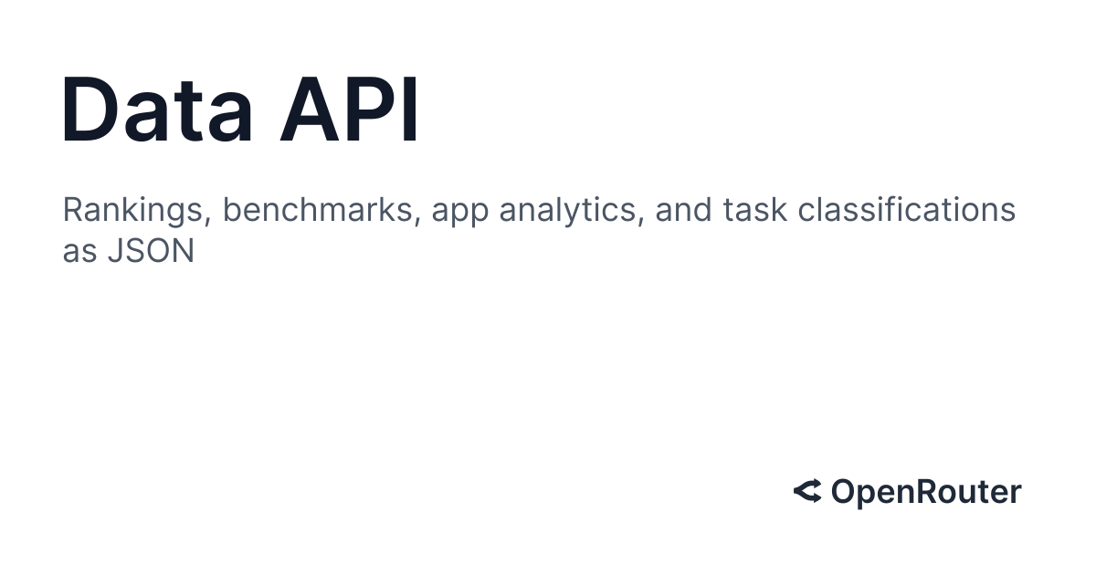 Data API | Rankings, Benchmarks, App Analytics, and Task ...