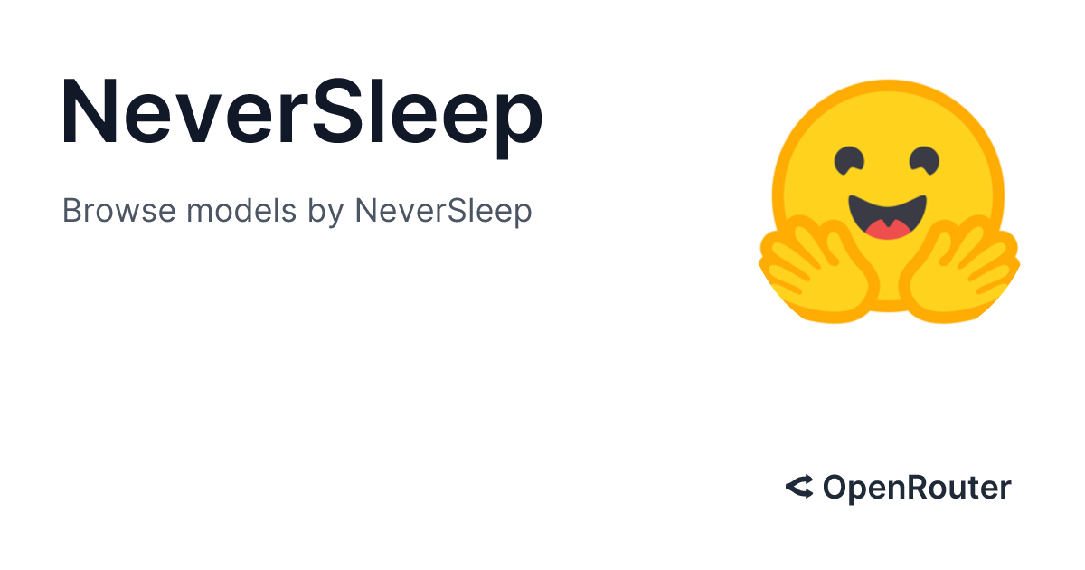 NeverSleep | OpenRouter