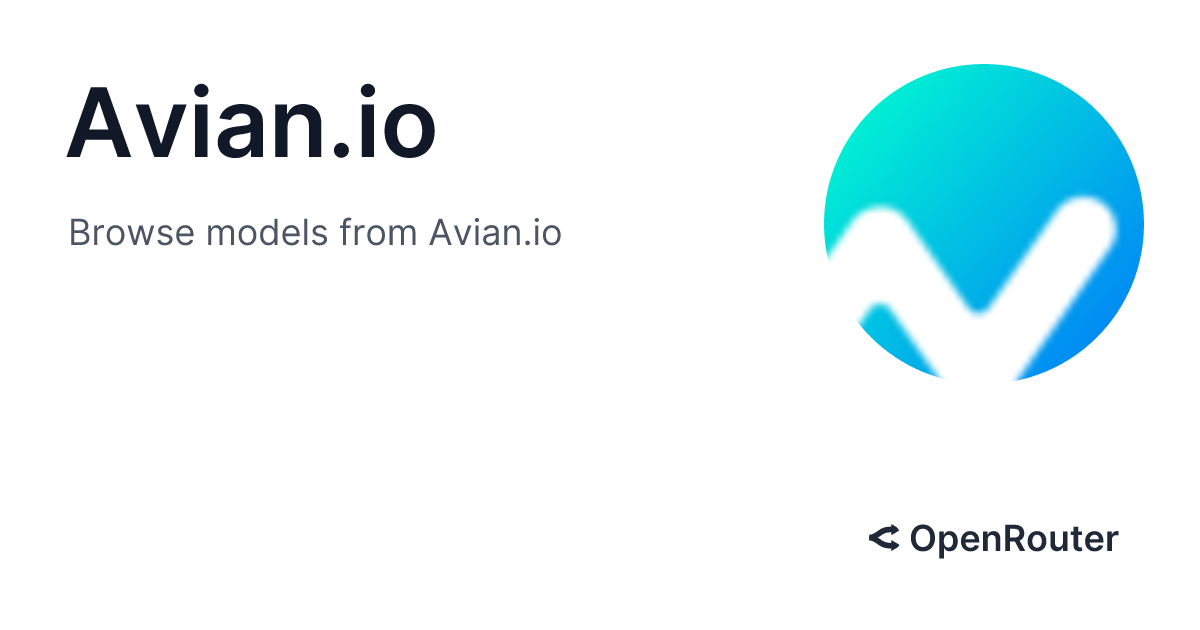 Avian.io | OpenRouter