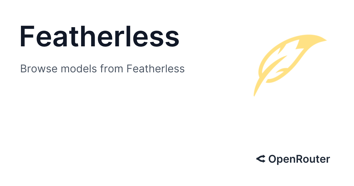 Featherless | OpenRouter