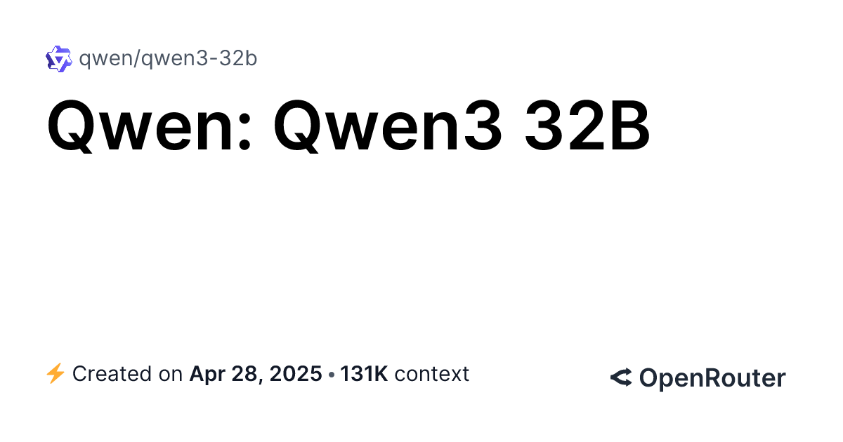 Apps Using Qwen: Qwen3 32B | OpenRouter