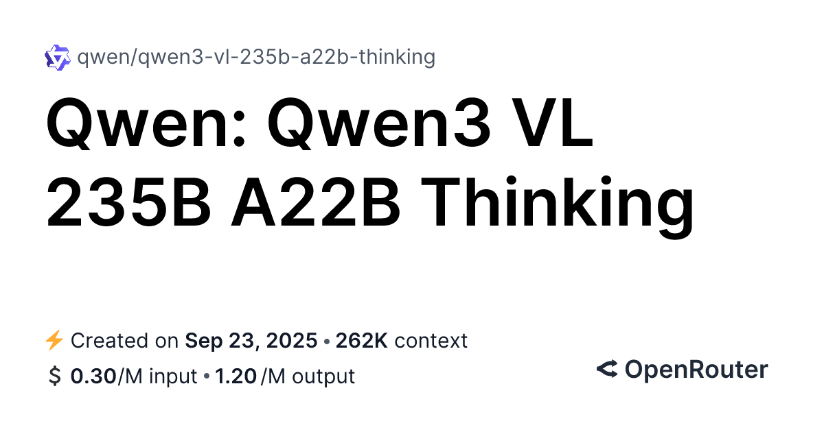 Apps Using Qwen: Qwen3 VL 235B A22B Thinking | OpenRouter