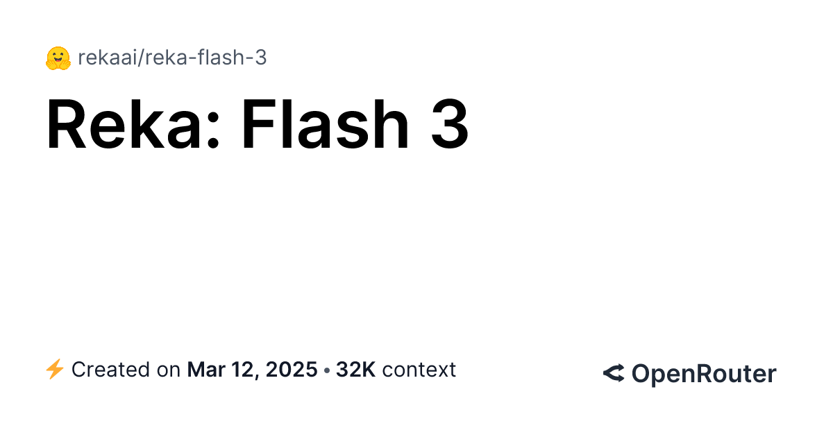 Apps Using Reka: Flash 3 | OpenRouter